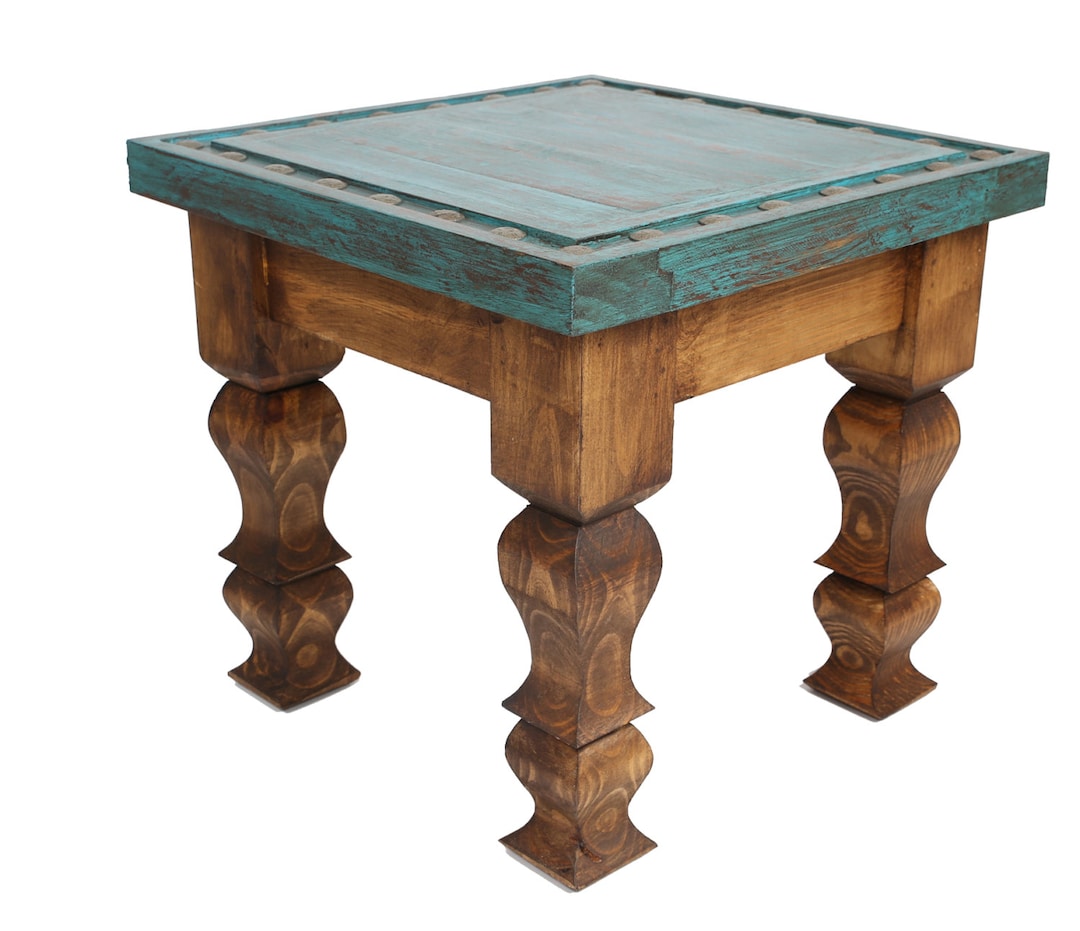 Silver Trails™ Western End Table-western-vintage Look-rustic-silver ...