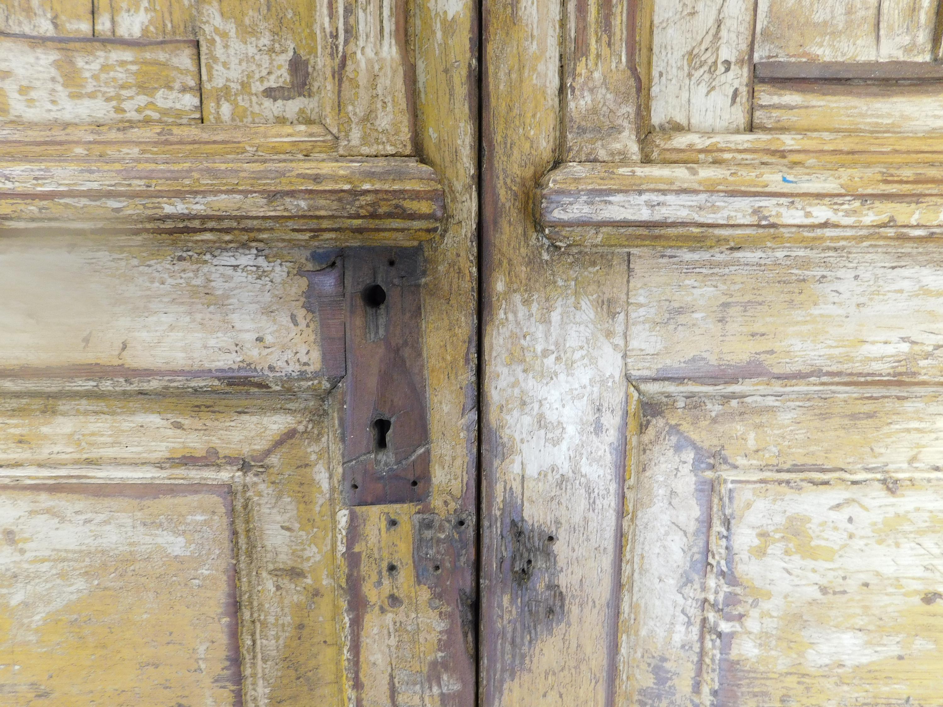 Antique Pair Mexican Old Doors #87-rustic-43.5wx80lx1.5d Inches ...