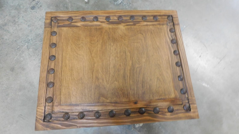 Wind River End Table-cowboy-western-nail Heads-solid Wood-handmade ...