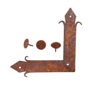 Rustic Door Hardware-square Large-mexican-hand Hammered-accents-iron ...