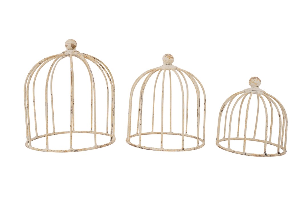 Weston Set of 3 Farmhouse Iron Dome Topiaries-garden Decor-farmhouse ...