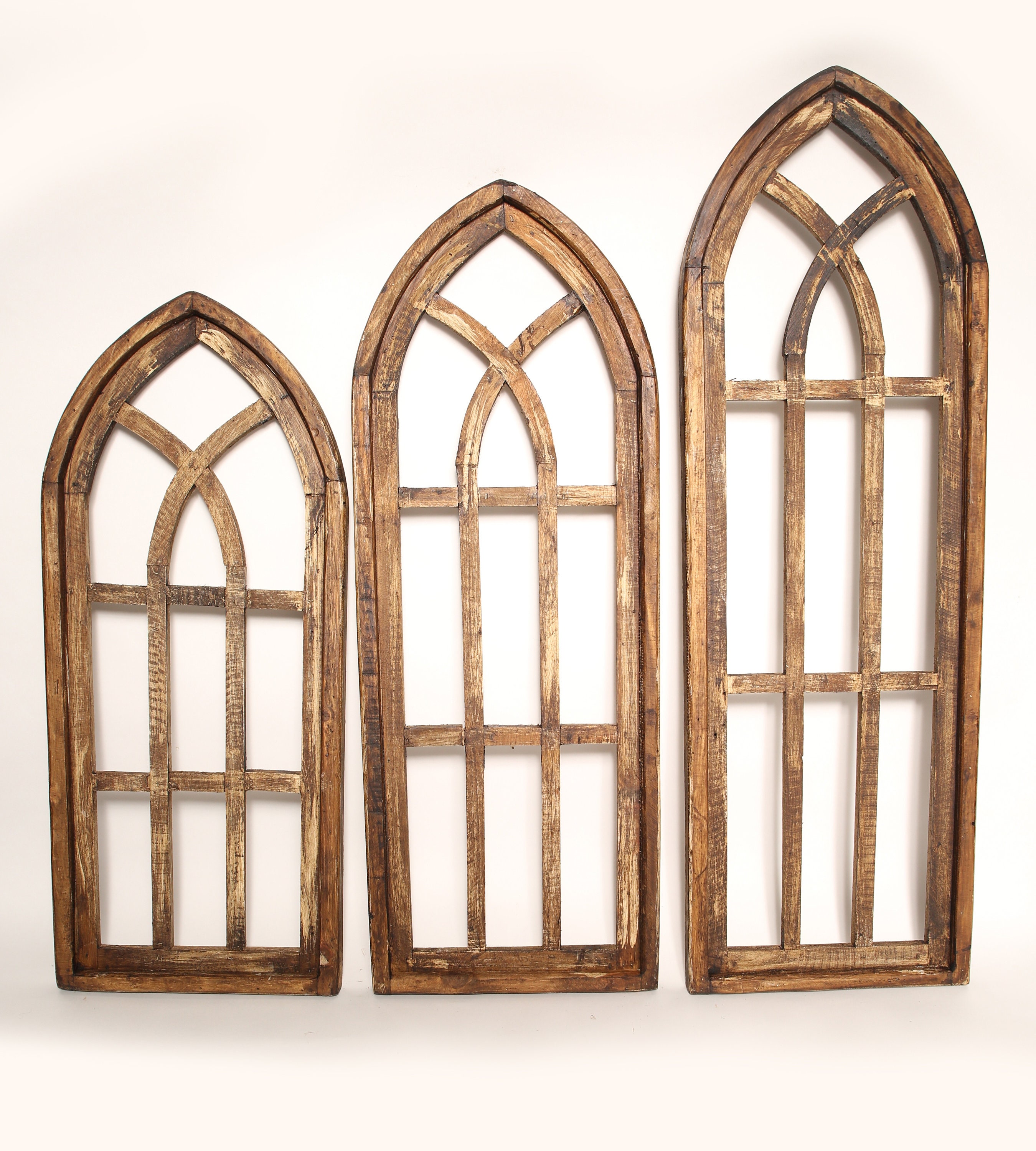 Byzantine Windows- Architectural Wall Decor Windows Set of 3-primitive ...