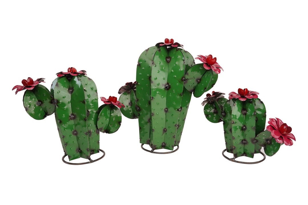 Sahuaro Metal Cactus-three Sizes-hand Painted-garden-handmade-garden ...