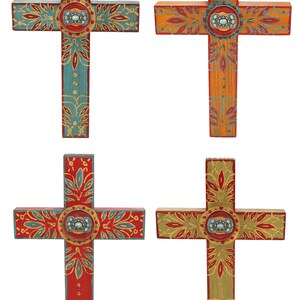 Concho Cross-11x17 Inches-mexican Folk Art-crosses-handmade-wall Decor ...