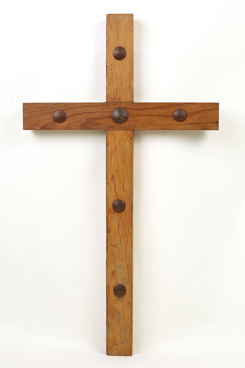 Old Door Rustic Cross-xlg-clavos-repurposed Pine-old Doors-16x32 Inches ...