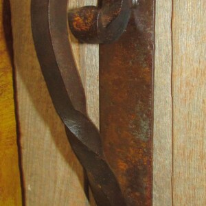 Rustic Door Hardware- Iron Door Handle #4-mexican-iron-hand Hammered ...