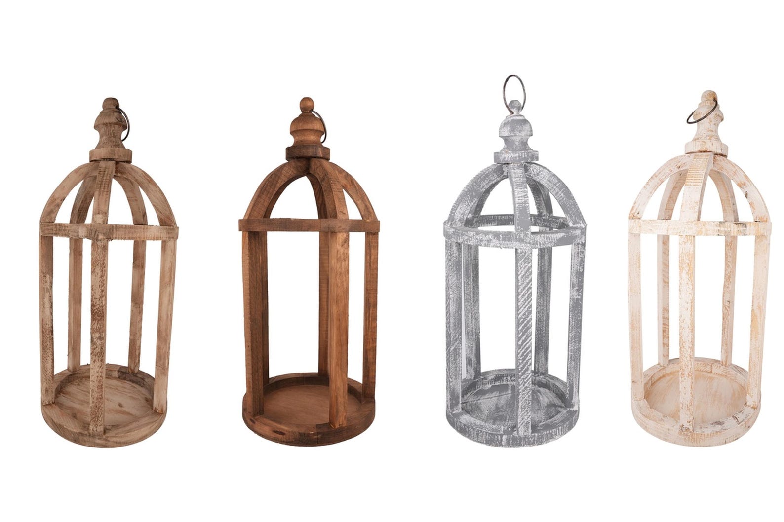 Richmond Round Farmhouse Wood Lantern-12x28 Inches-farmhouse-primitive ...