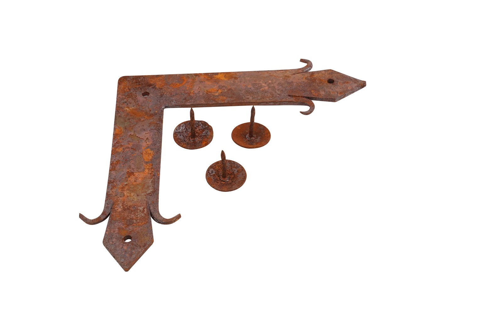 Rustic Door Hardware-square Large-mexican-hand Hammered-accents-iron ...