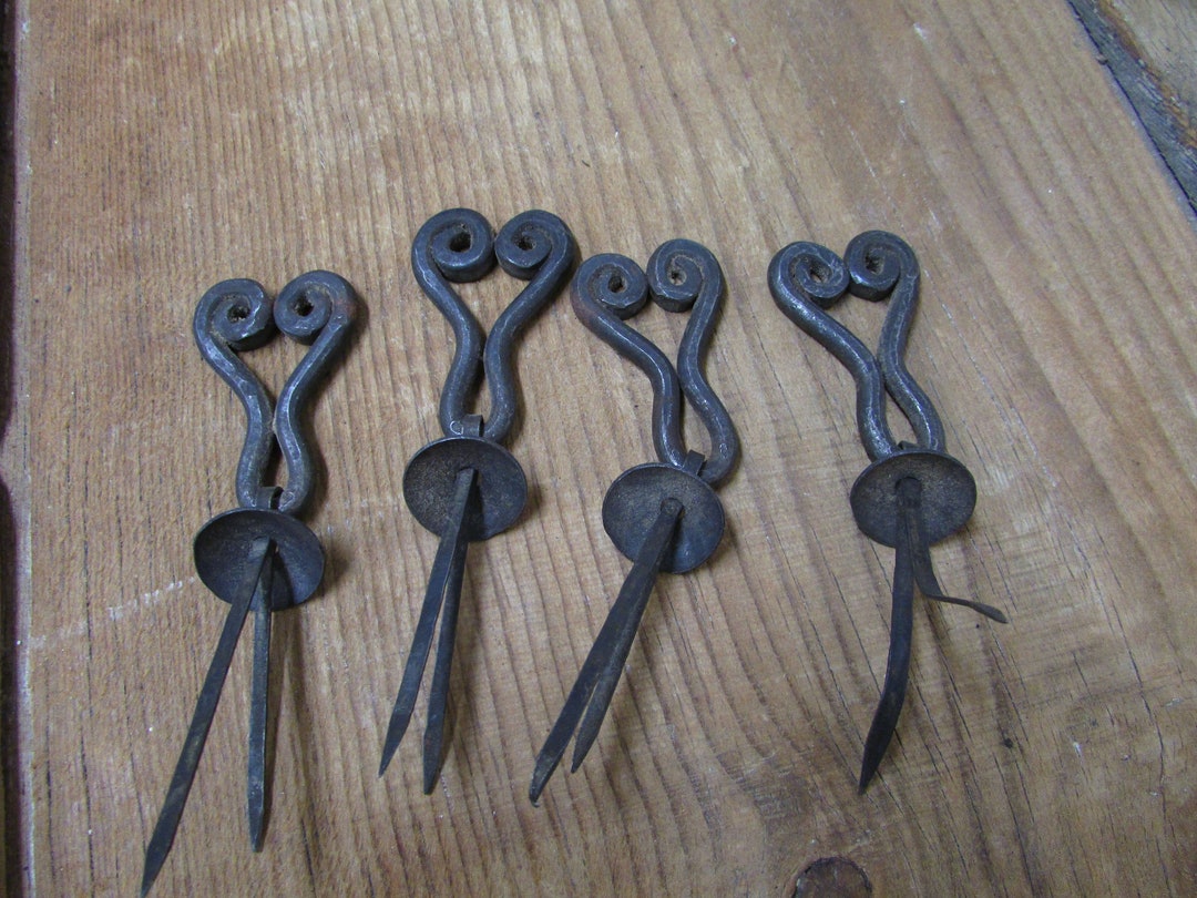 Rustic Drawer Pull-door Hardware-set of 4 Mexican-iron-hand Hammered ...