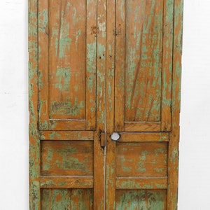 Antique Pair Carved Mexican Old Doors-#400-glass-primitive-rustic-35x78 ...