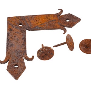 Rustic Door Hardware-"square" Small-mexican-hand Hammered-accents-iron ...