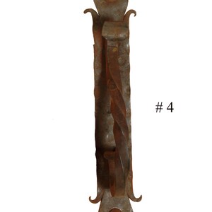 Rustic Door Hardware- Iron Door Handle #4-mexican-iron-hand Hammered ...