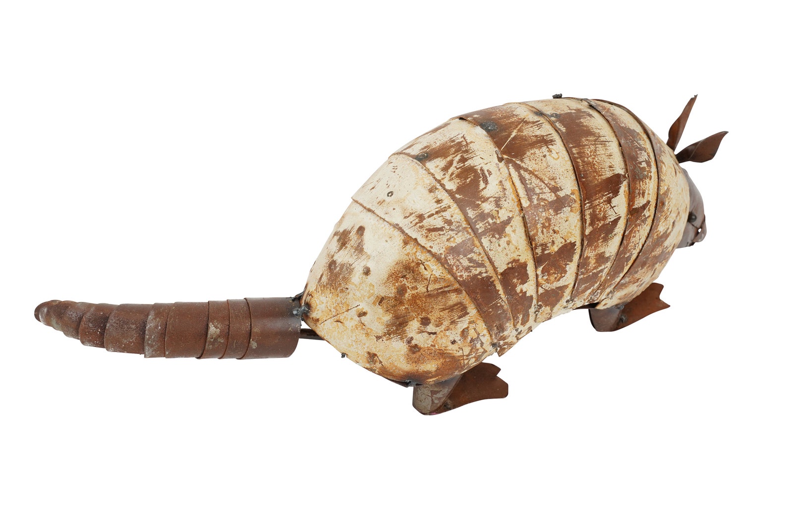 Farmhouse Garden Metal Armadillo-hand Painted-handmade-garden Decor ...