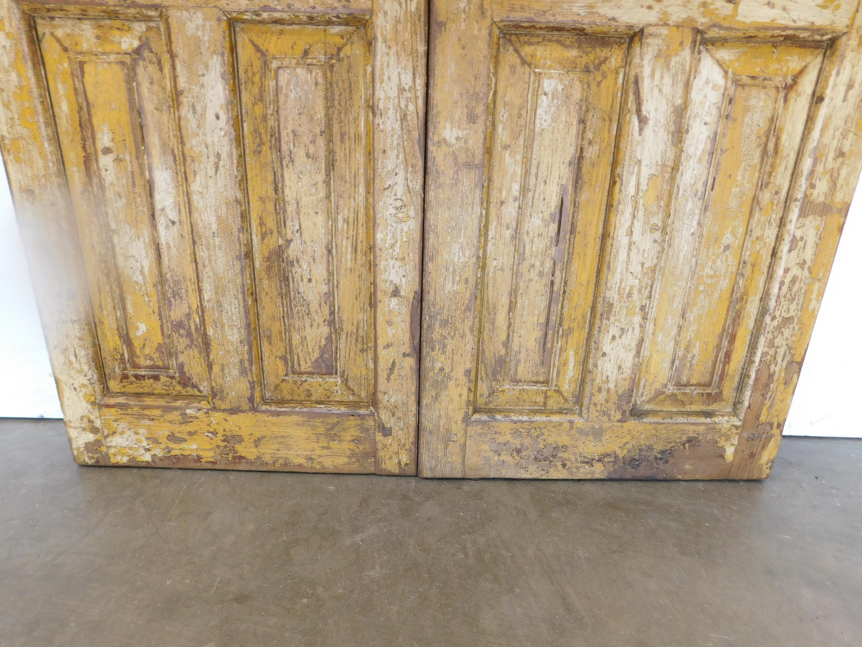 Antique Pair Mexican Old Doors #87-rustic-43.5wx80lx1.5d Inches ...
