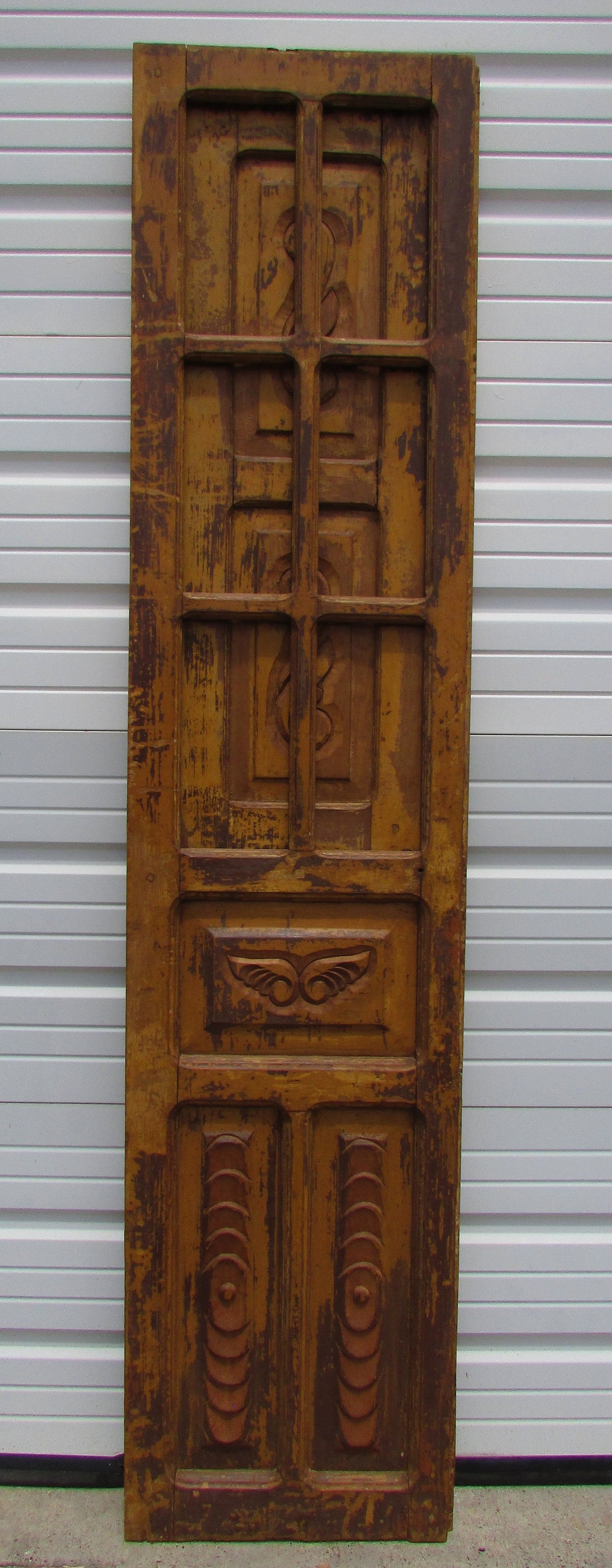 Antique Mexican Old Door 68-Carved-Primitive-Rustic-Postigo-20x89x2 ...