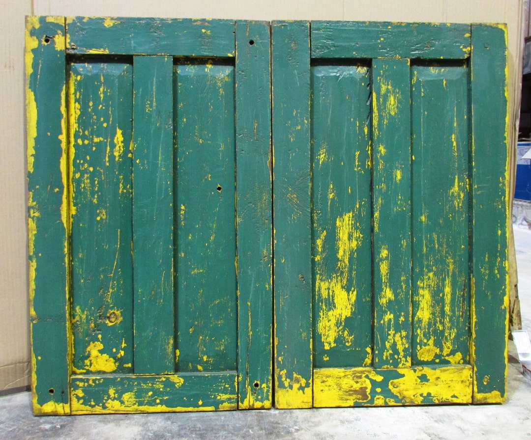 Antique Pair Mexican-windows-#19-primitive-rustic-39.5x32.5-gorgeous ...