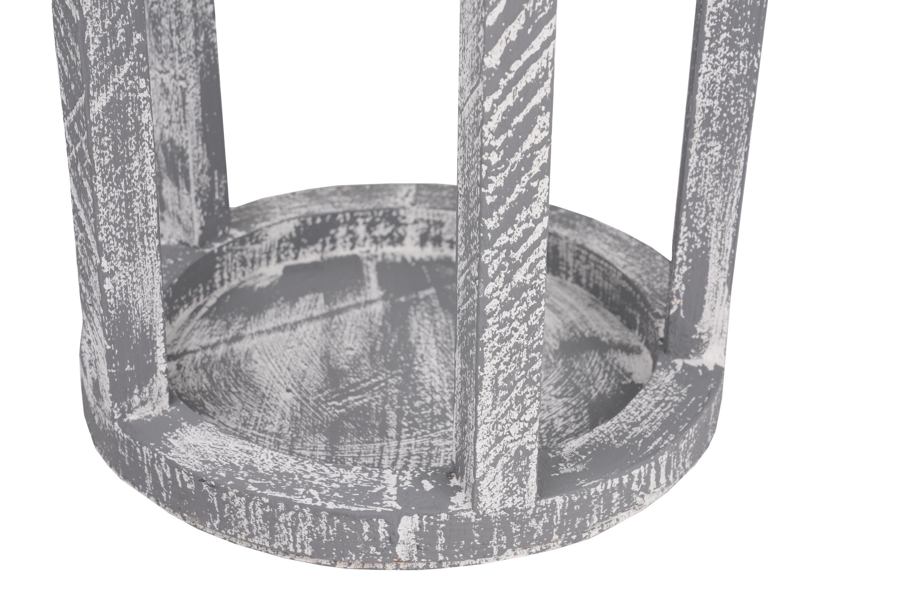 Richmond Round Farmhouse Wood Lantern-12x28 Inches-farmhouse-primitive ...