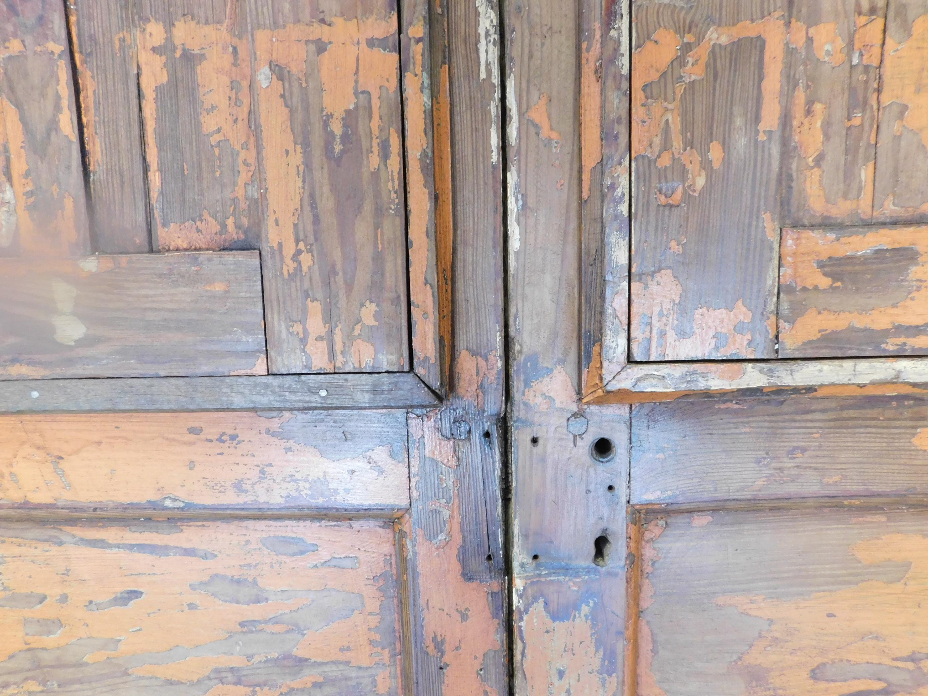 Antique Pair Mexican Old Doors #87-rustic-43.5wx80lx1.5d Inches ...