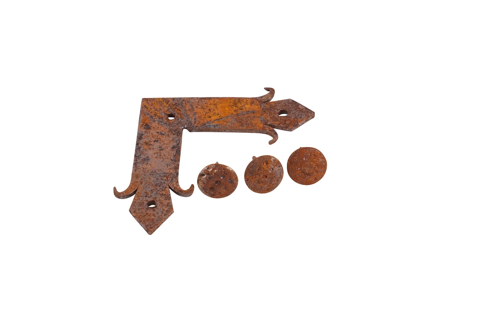Rustic Door Hardware-"square" Small-mexican-hand Hammered-accents-iron ...