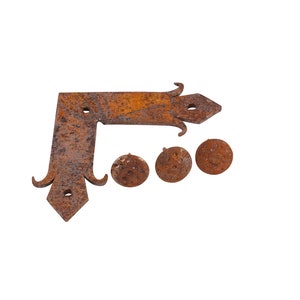 Rustic Door Hardware-"square" Small-mexican-hand Hammered-accents-iron ...