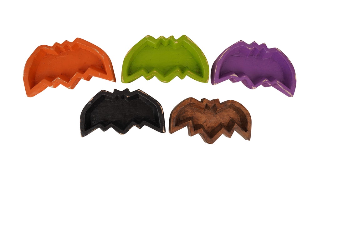 Bat Dough Bowl-10x6x2 Inches-boo Designs-candle Ready-5 Color Choices ...