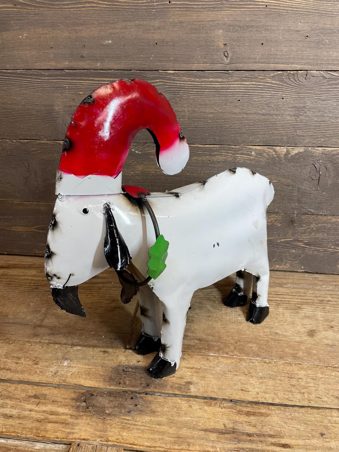 Jolly Goat-christmas-recycled Metal Goat-farmhouse-cottage-decor-farm ...