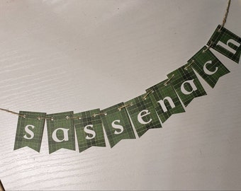 Sassenach Cake Topper Paper Banner Outlander | Etsy