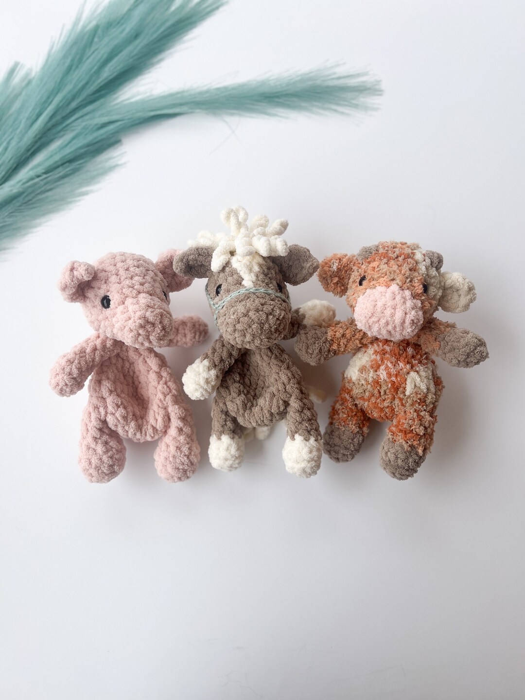 Crochet Farm Animals Crochet Cow Crochet Pig Crochet Horse - Etsy