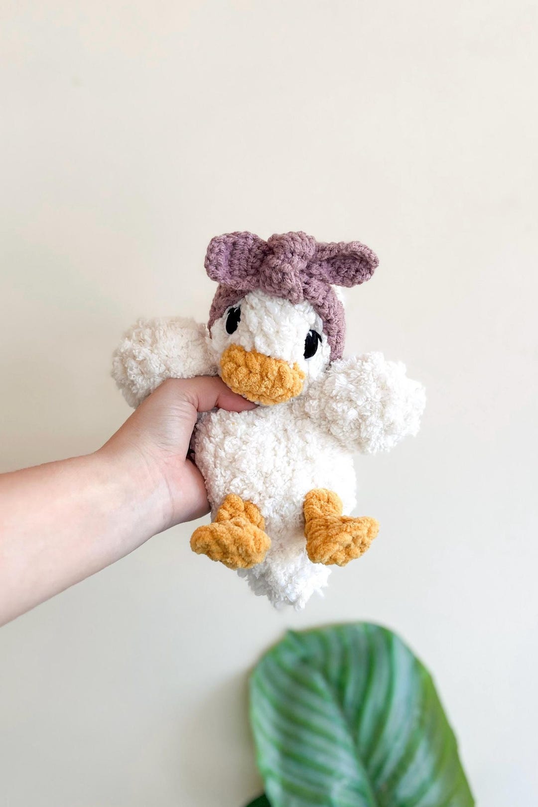 MADE TO ORDER Baby Della Duck Snuggler | Crochet Lovey | Crochet Duck ...
