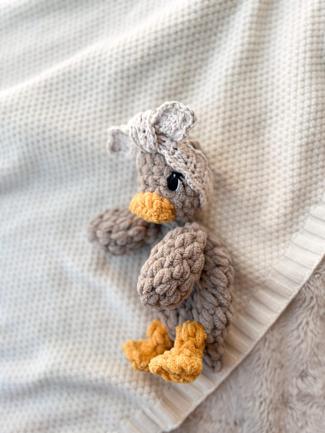 MADE TO ORDER Baby Della Duck Snuggler With Scalloped Headband - Etsy