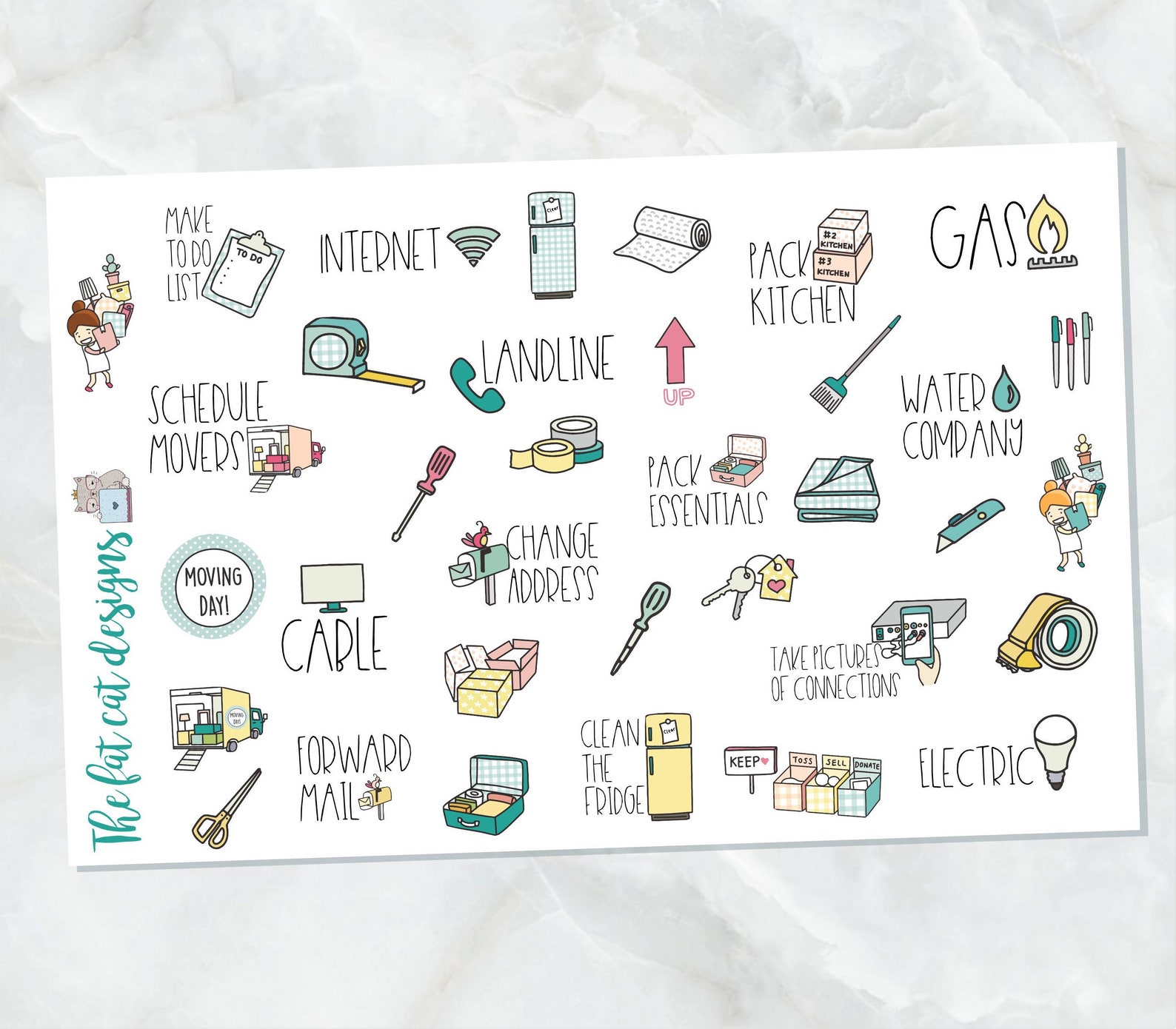 Moving New Home Apartment Stickers for Erin Condren Happy - Etsy