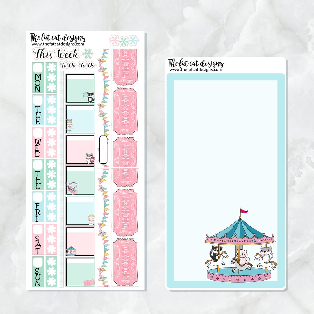 Fun at the Carnival Planner Stickers for the Hobonichi Weeks - Etsy