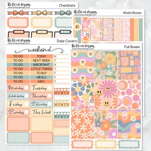 Groovy Days Planner Stickers Standard Weekly Kit - Etsy