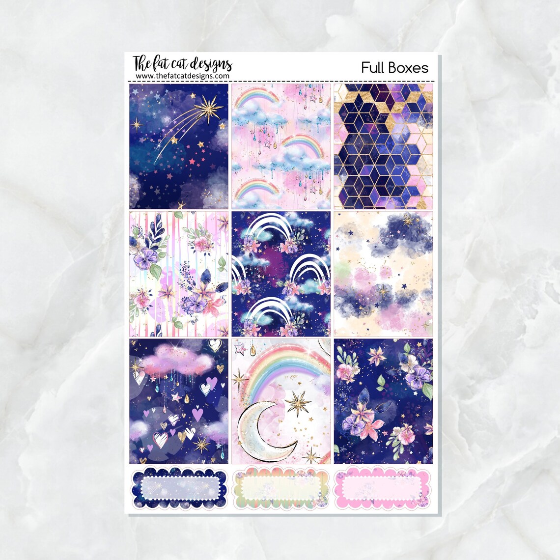 Dreamy Skies Rainbow Planner Stickers Standard Weekly Kit - Etsy