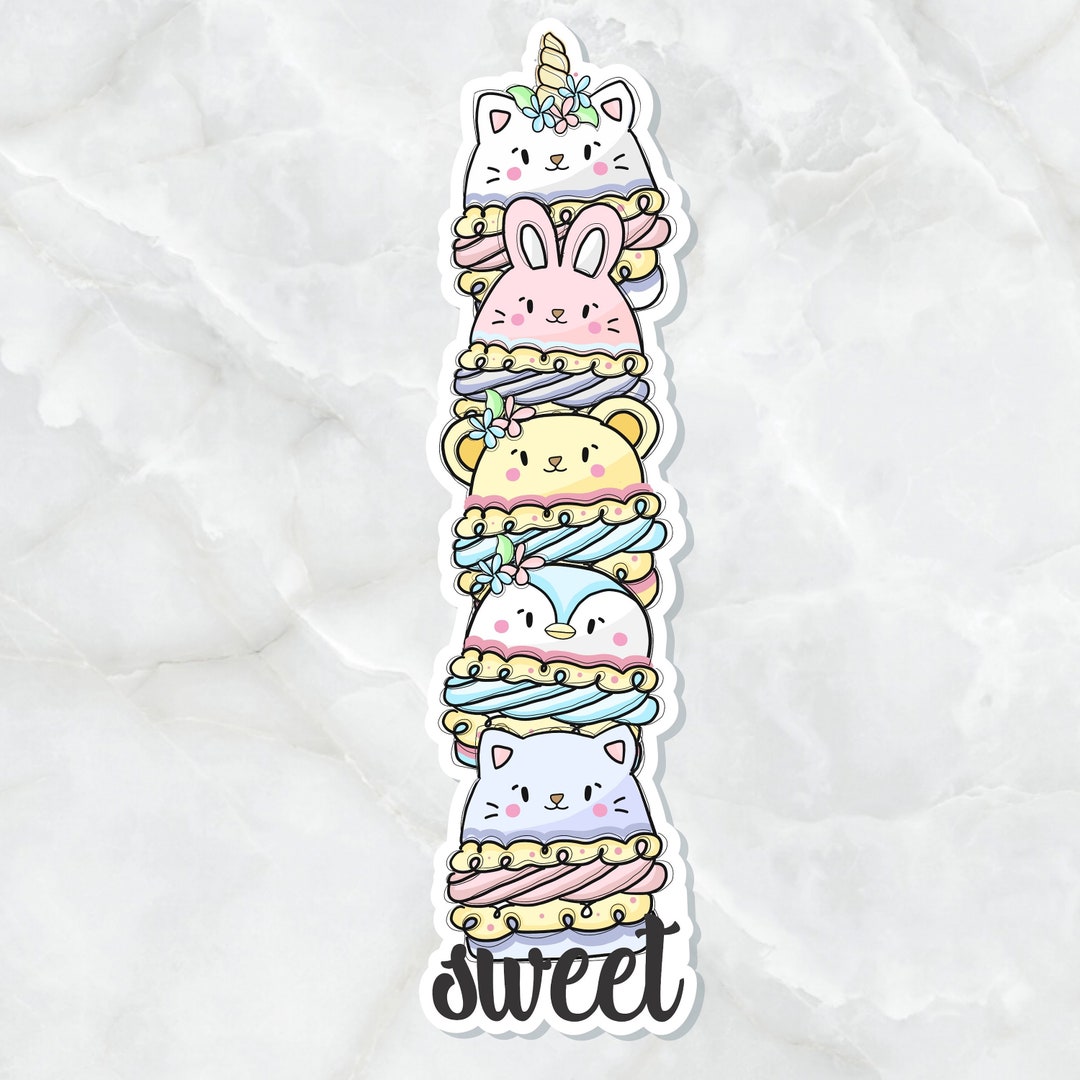 Macarons Stacked Macaroon Animals Die Cut Planner Bookmark for ...