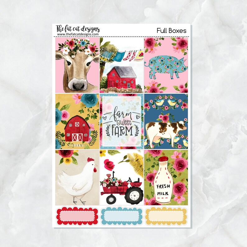 Farm Sweet Farm Planner Stickers Standard Weekly Kit - Etsy