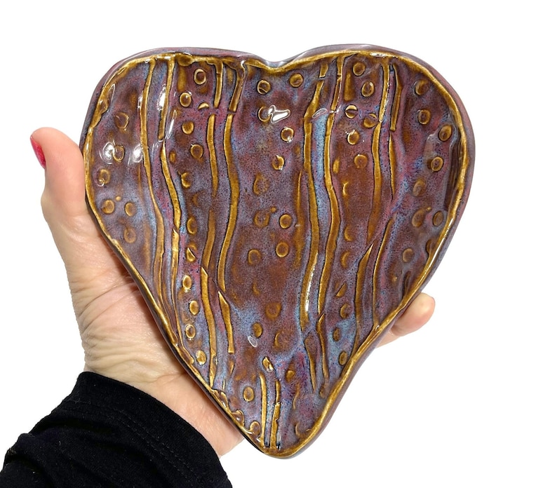 Hand Built Ceramic Heart Plate - Etsy