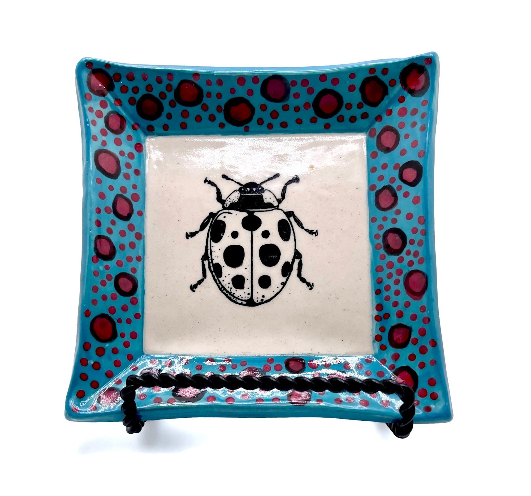 Small Hand Built Beetle Plate - Etsy