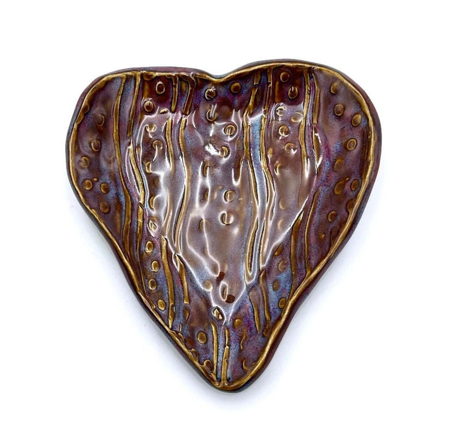 Hand Built Ceramic Heart Plate - Etsy