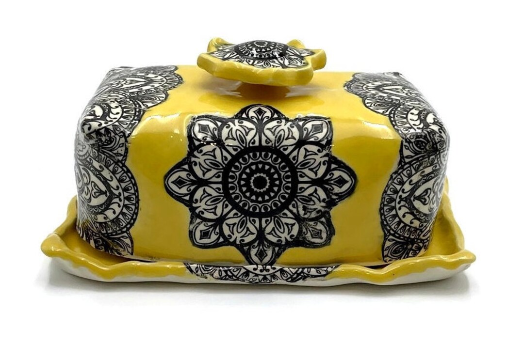 Handmade Ceramic Butter Dish, Mandala Lace Butter Dish, Hand Built ...