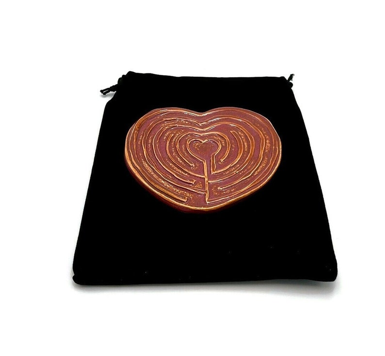 Hand Built Personal Ceramic Heart Finger Labyrinth - Etsy