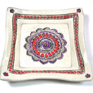 Beautiful Ceramic Mandala Plate - Etsy