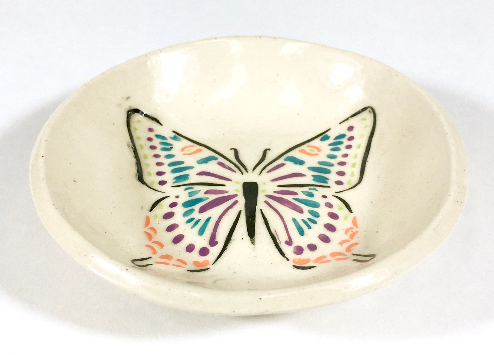 Hand Built Ceramic Butterfly Bowl - Etsy