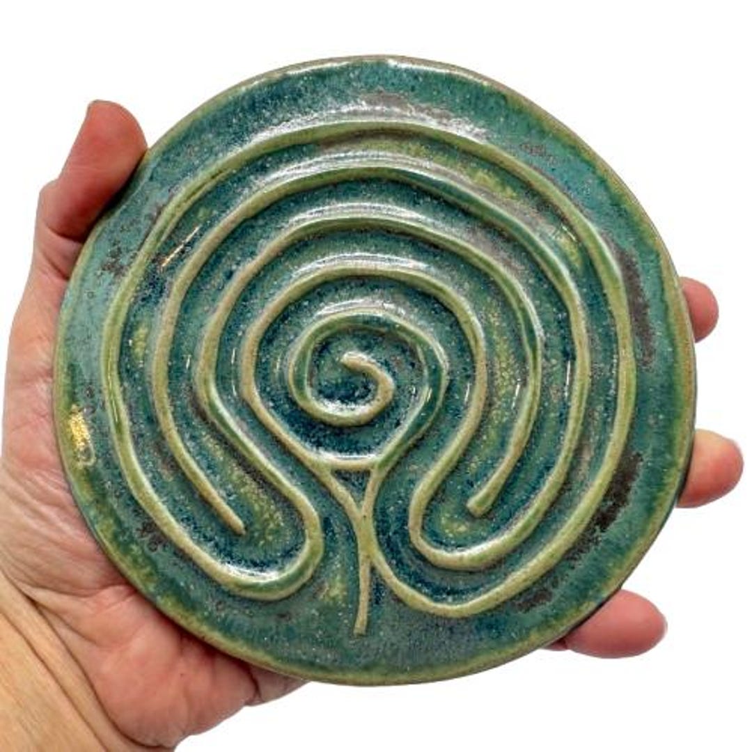 Hand Built Personal Ceramic Finger Labyrinth - Etsy