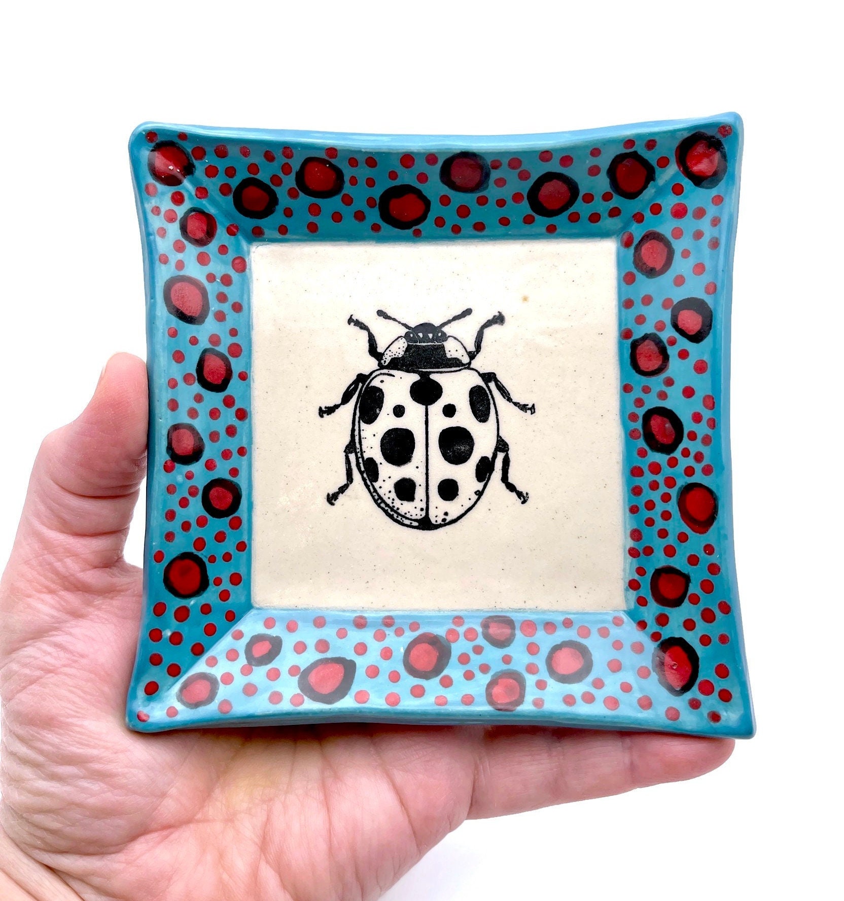 Small Hand Built Beetle Plate - Etsy
