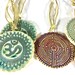 Ceramic Om Lotus and Labyrinth Ornaments - Etsy