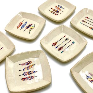 Hand Built Ceramic Arrow Plate - Etsy