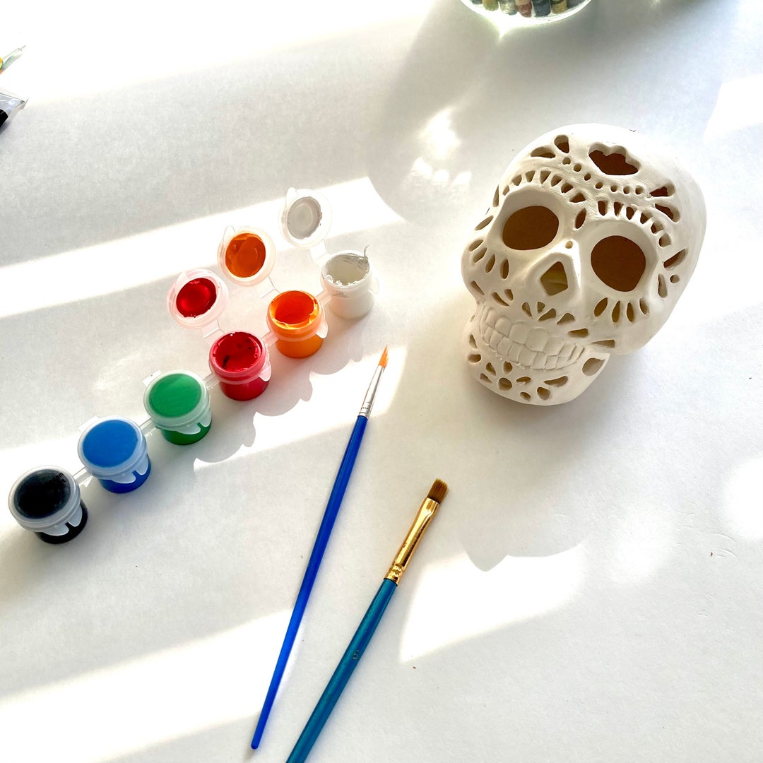 Dia De Los Muertos Paint Your Own Skull Light - Etsy