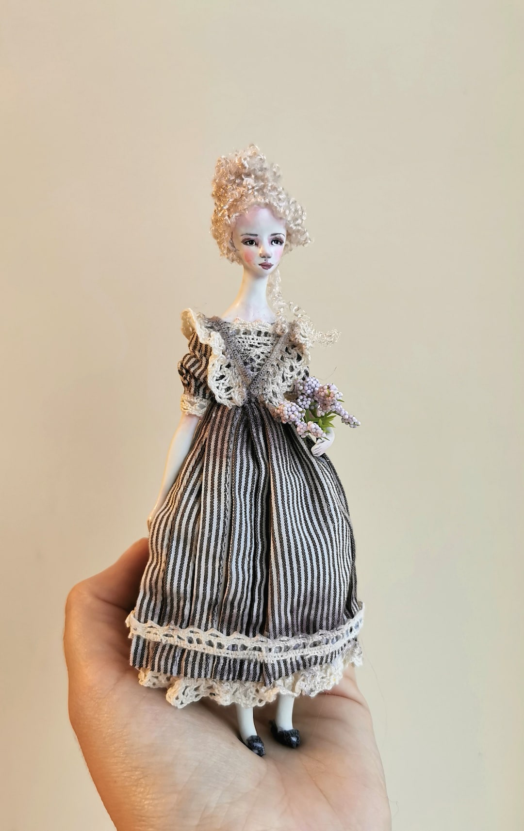 1:12 Scale Porcelain Doll, Dollhouse Miniatures, Handmade Doll ...