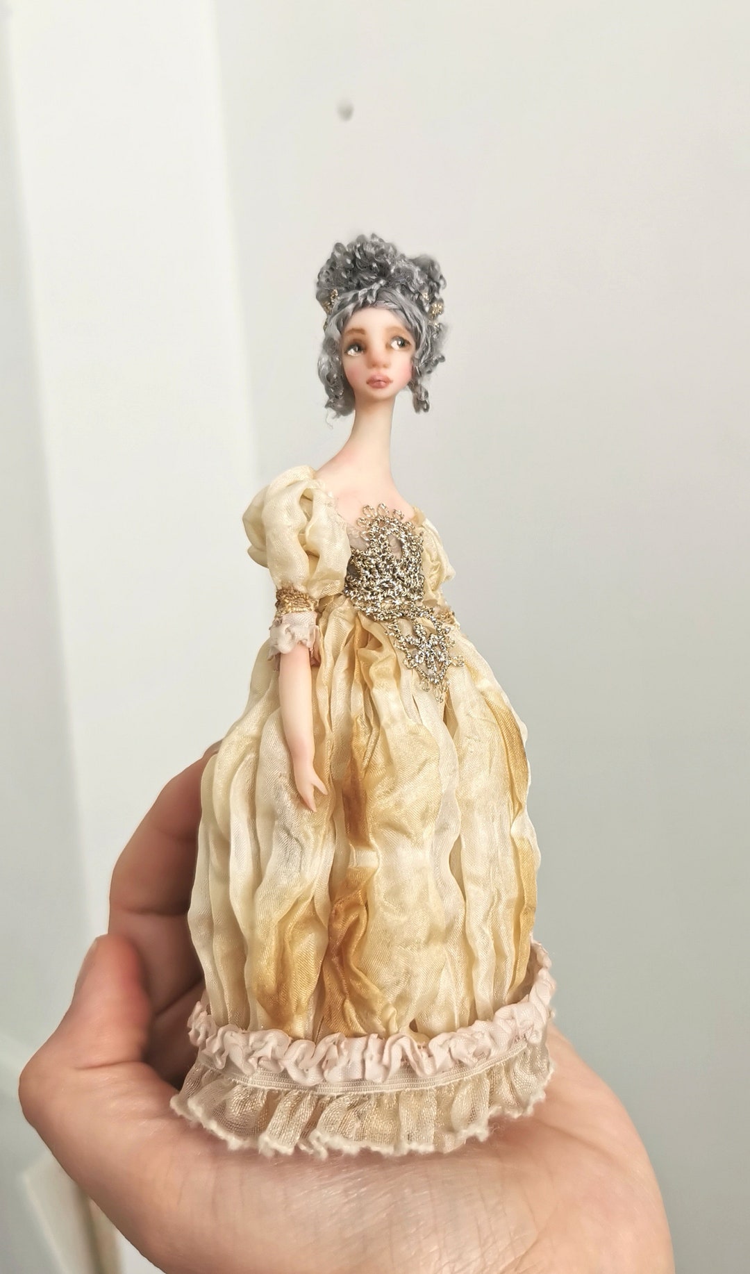 RESERVED 1:12 Scale Doll, Dollhouse Miniatures, Handmade Doll ...